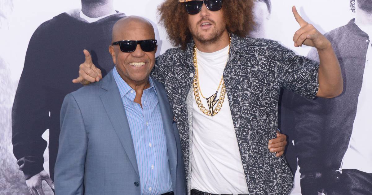 Berry Gordy et Redfoo (ex-membre du duo LMFAO) assistent à l'avant ...