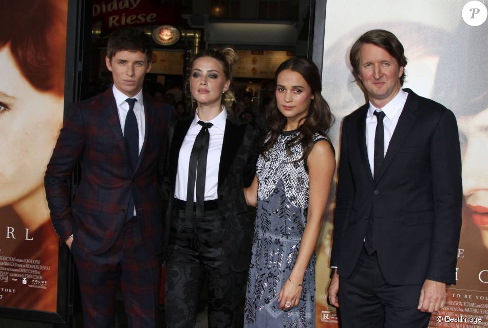 Eddie Redmayne, Amber Heard, Alicia Vikander et Tom Hooper - Première ...