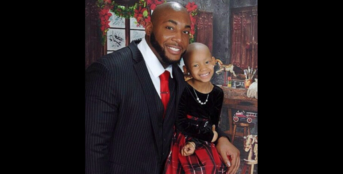 Photo : Devon Still avec sa fille Leah (4 ans), atteinte d'un cancer ...
