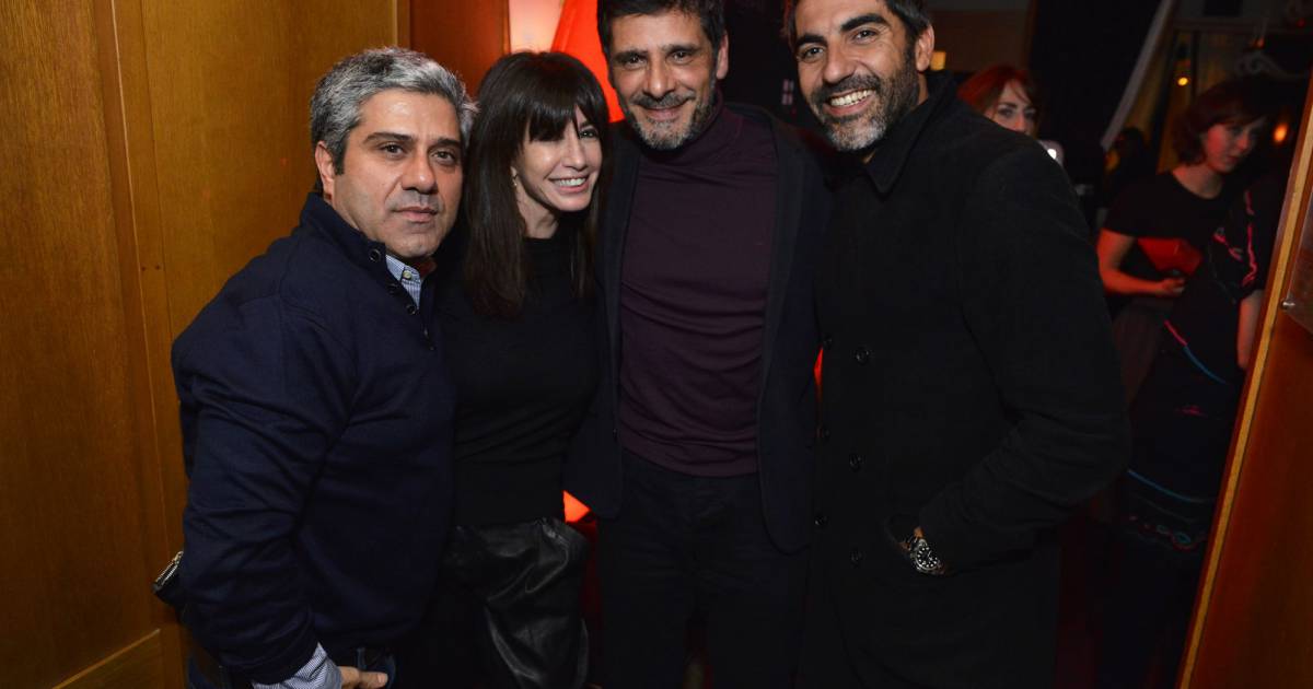 Isaac Sharry, Albane, Pascal Elbé et Ary Abittan lors de la soirée ...