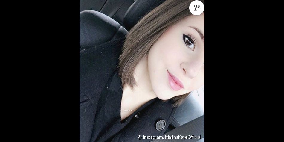 Marina Kaye a coupé sa longue crinière brune. Photo publiée sur sa page ...