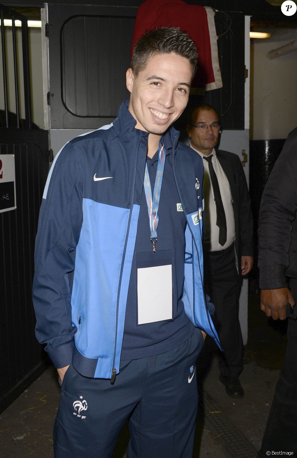 Samir Nasri à l'hippodrome de Vincennes le 8 octobre 2013. - Purepeople