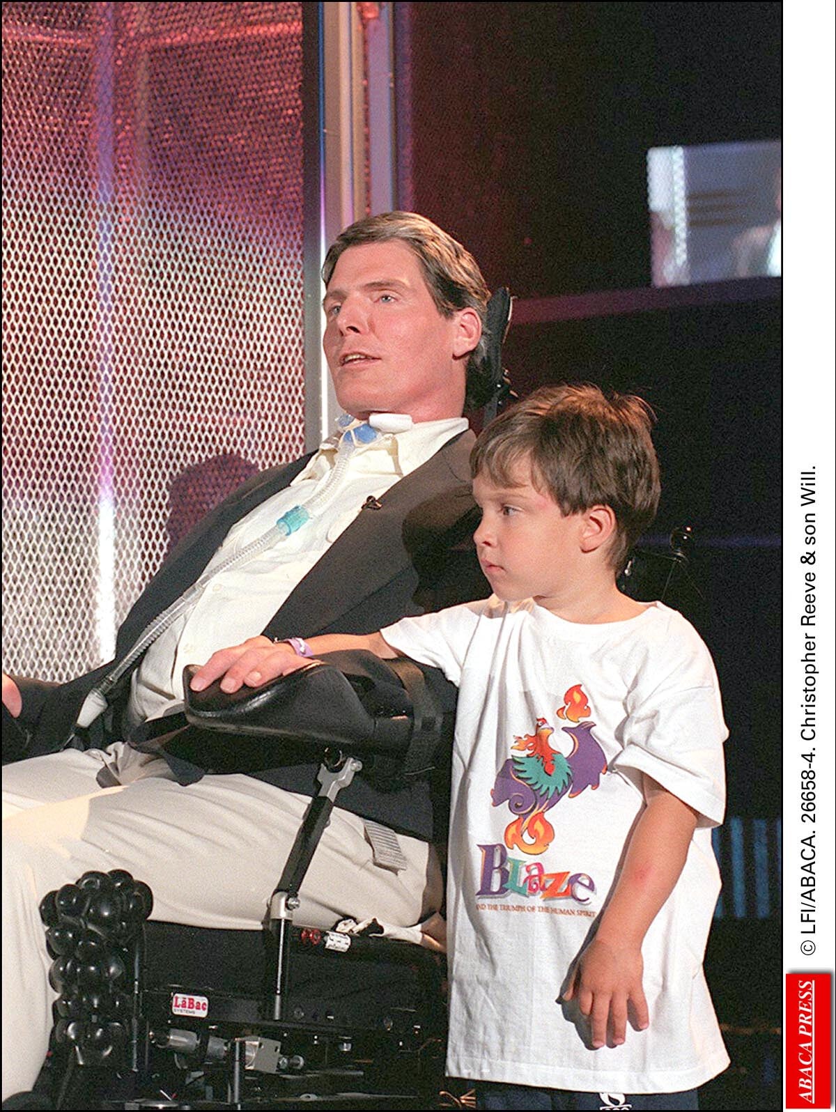 Photo : Christopher Reeve et son fils Will en 2001 - Purepeople