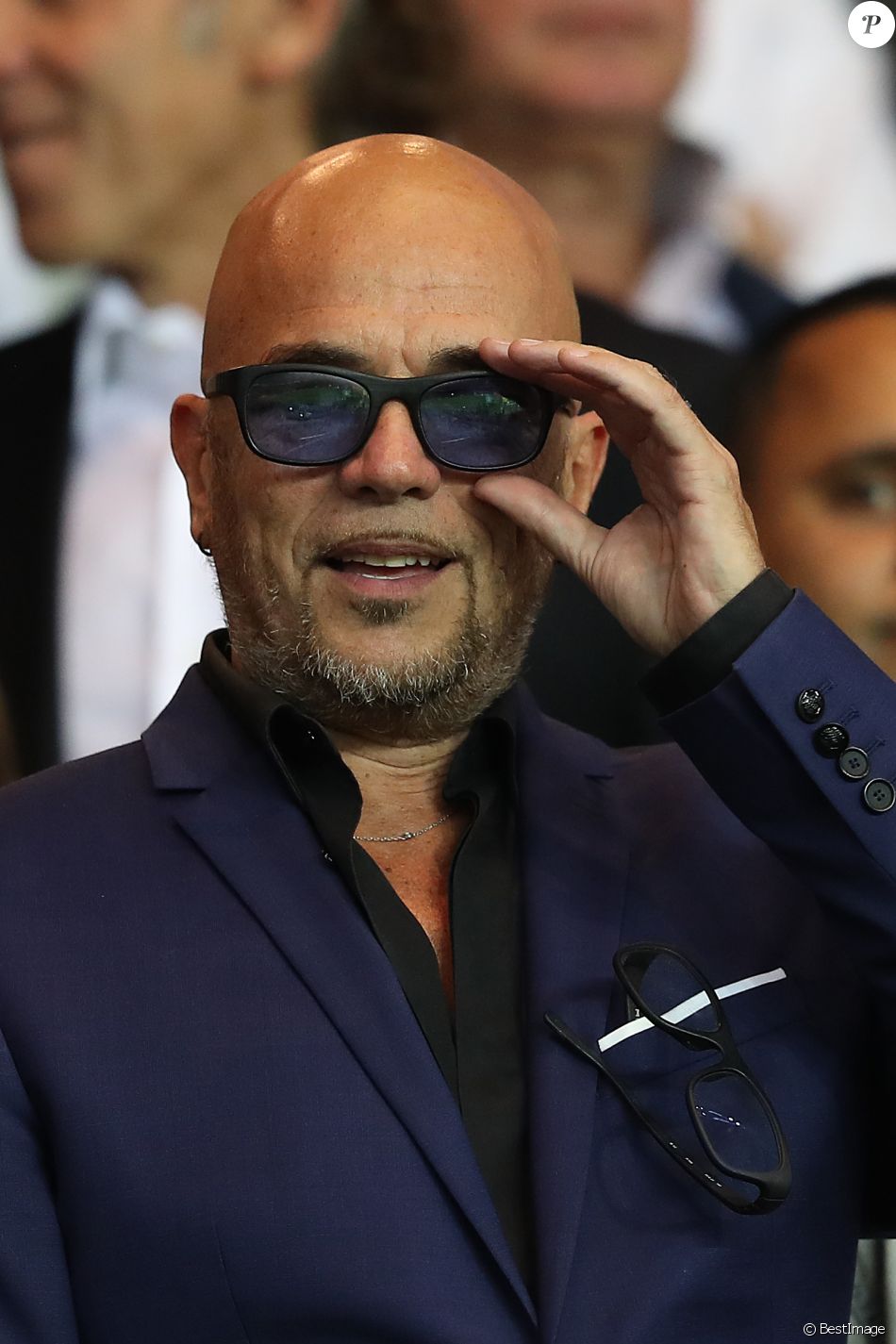 Pascal Obispo lors du match de Ligue 1, Paris Saint-Germain (PSG) vs AS ...