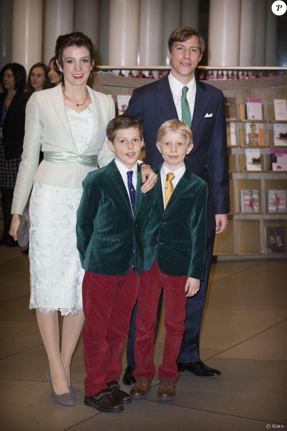 Le prince Louis et la princesse Tessy de Luxembourg avec leurs fils le ...