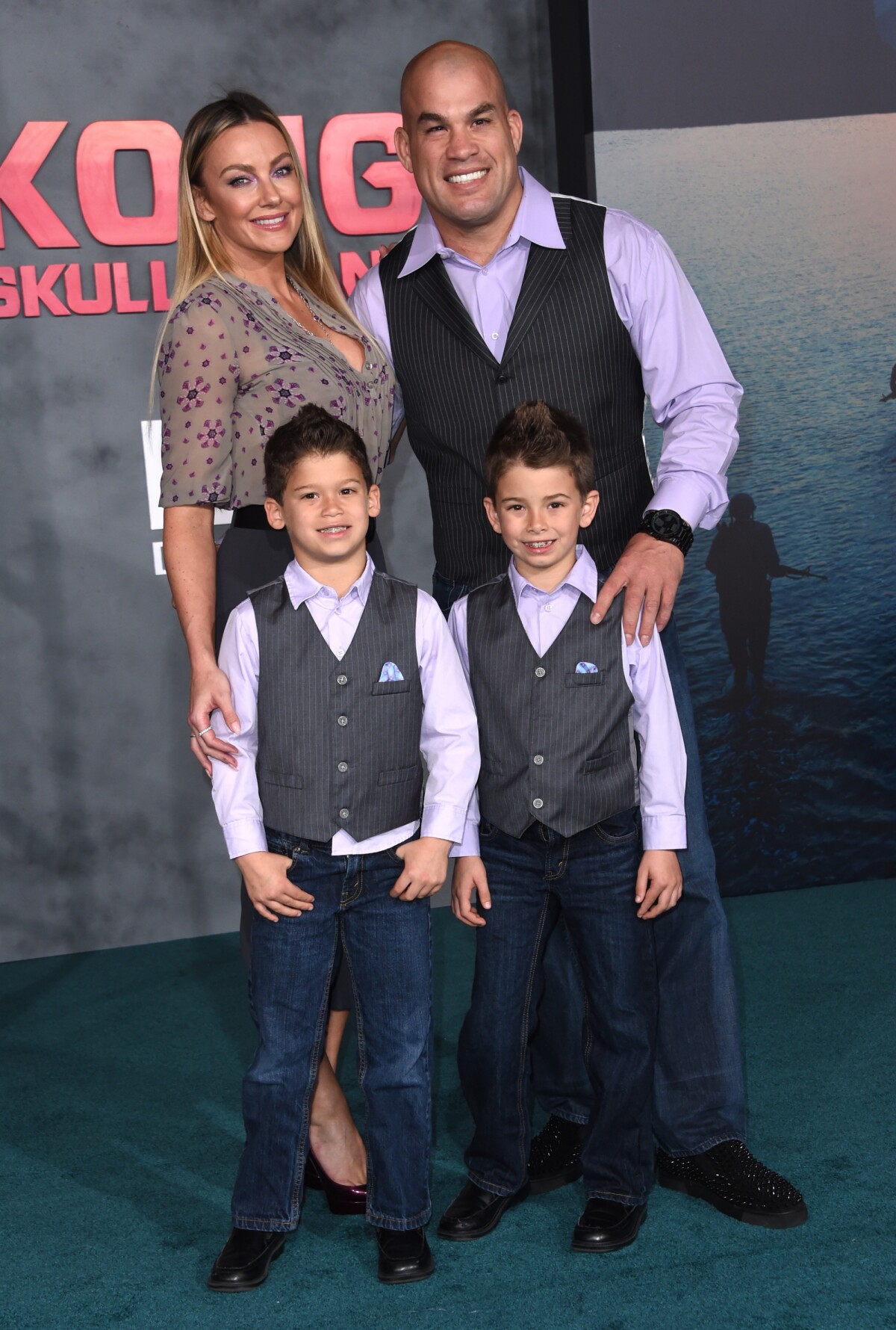Photo : Tito Ortiz avec sa femme Amber Nichole Miller et ses enfants Journey Jette Ortiz et ...