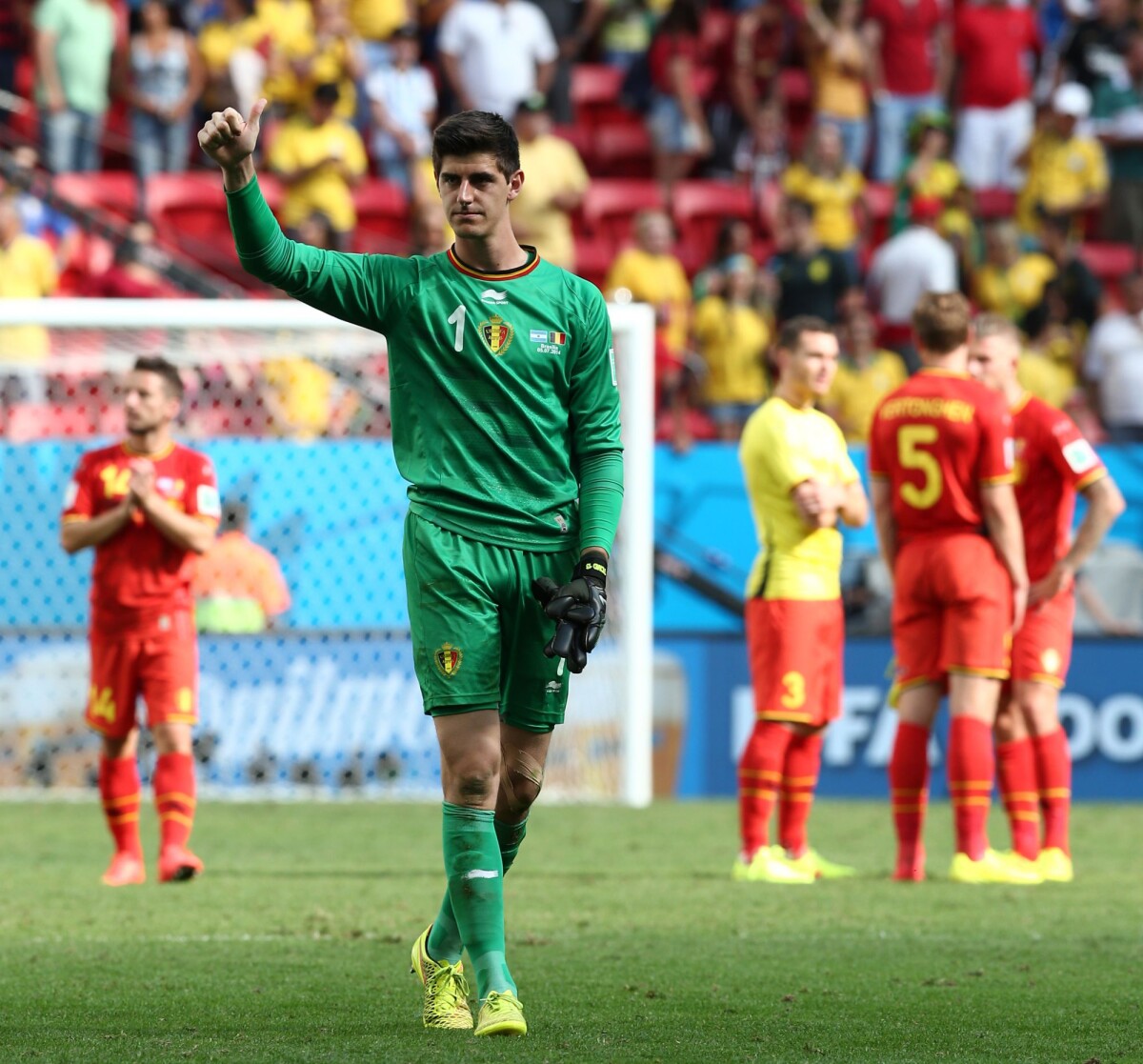Photo : Thibaut Courtois à Brasilia le 4 juillet 2014. - Purepeople