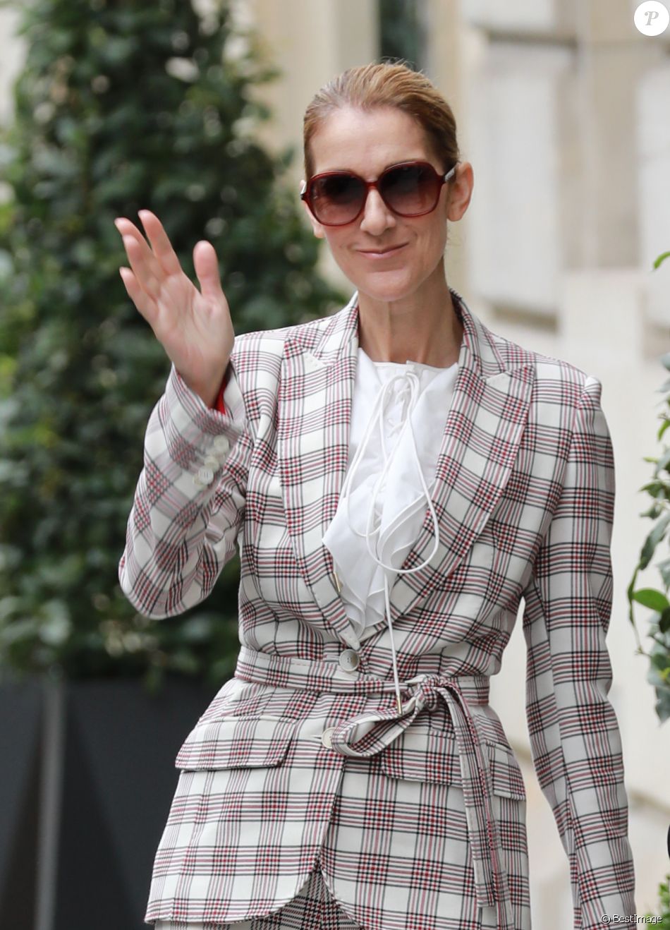 Céline Dion Quitte Lhôtel Royal Monceau En Compagnie De Son Danseur