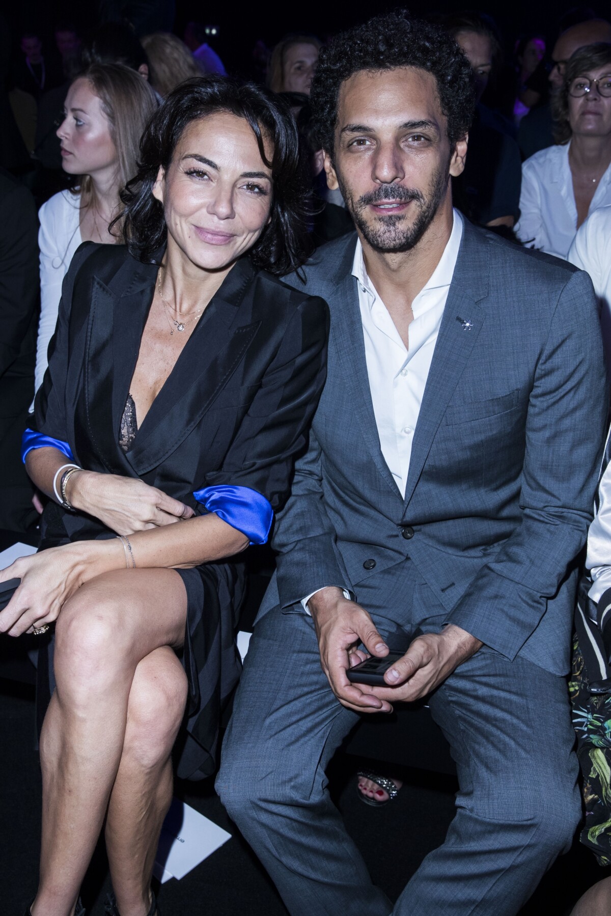 Photo : Tomer Sisley et sa compagne Sandra Zeitoun de Matteis au défilé de mode printemps-été ...