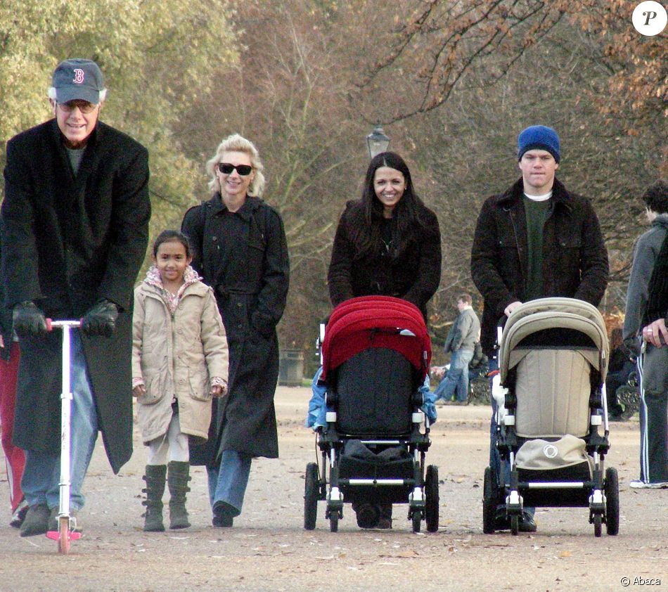 Matt Damon en famille avec sa femme Luciana et ses parents Kent et ...