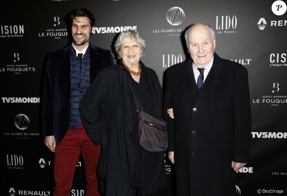 Alexandre Ruby, Michel Bouquet et sa femme Juliette Carré - Photocall ...