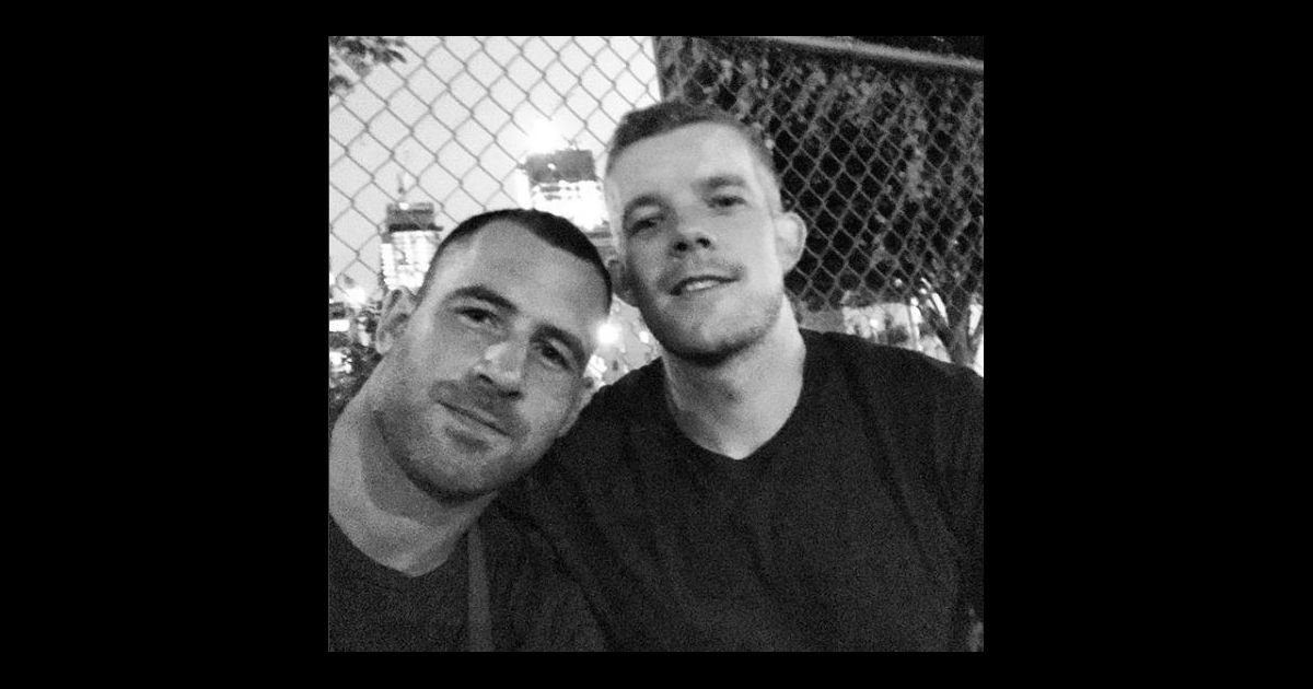 Russell Tovey et Steve Brockman, à New York, le 15 octobre 2017 ...