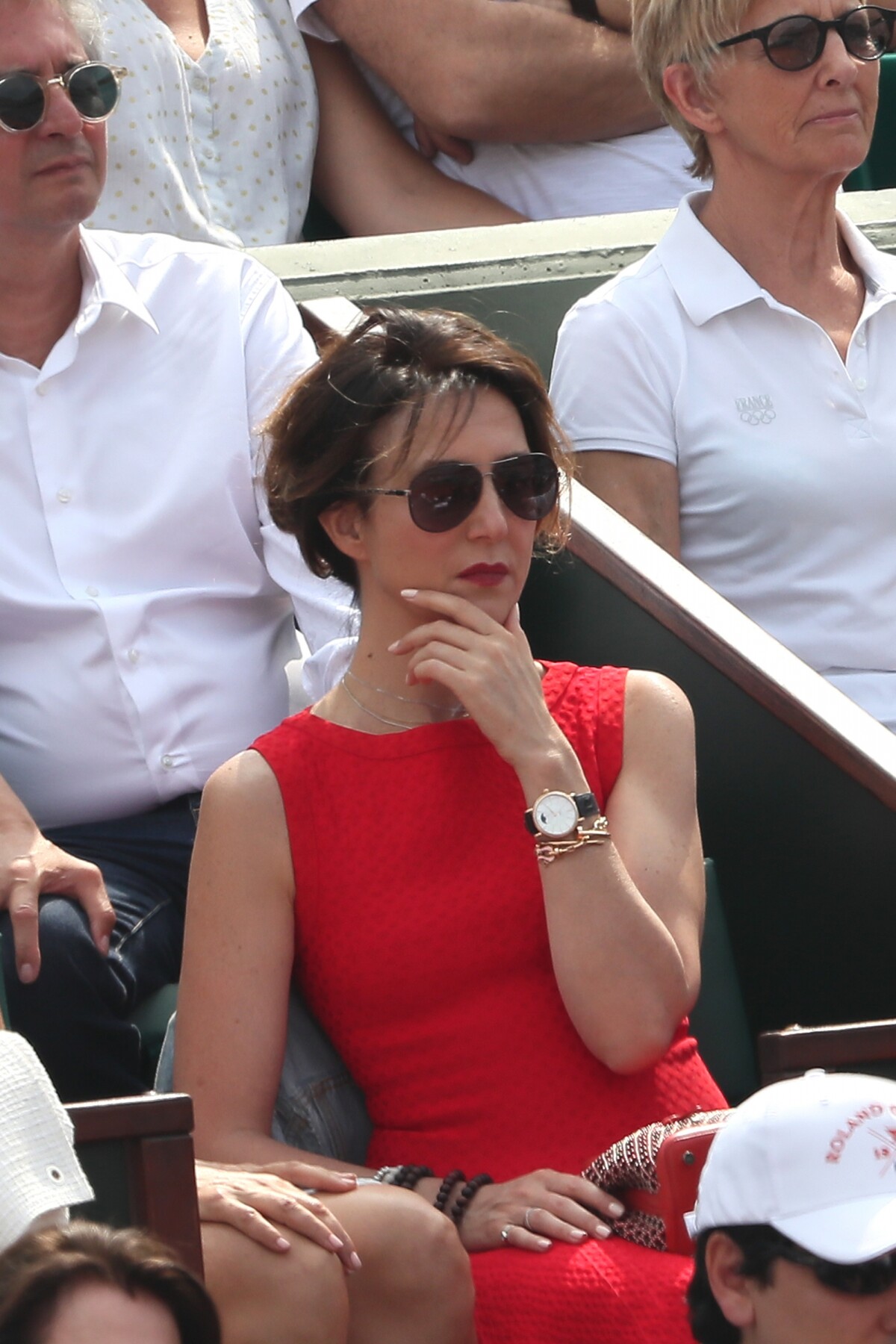 Photo : Elsa Zylberstein - People dans les tribunes des Internationaux ...