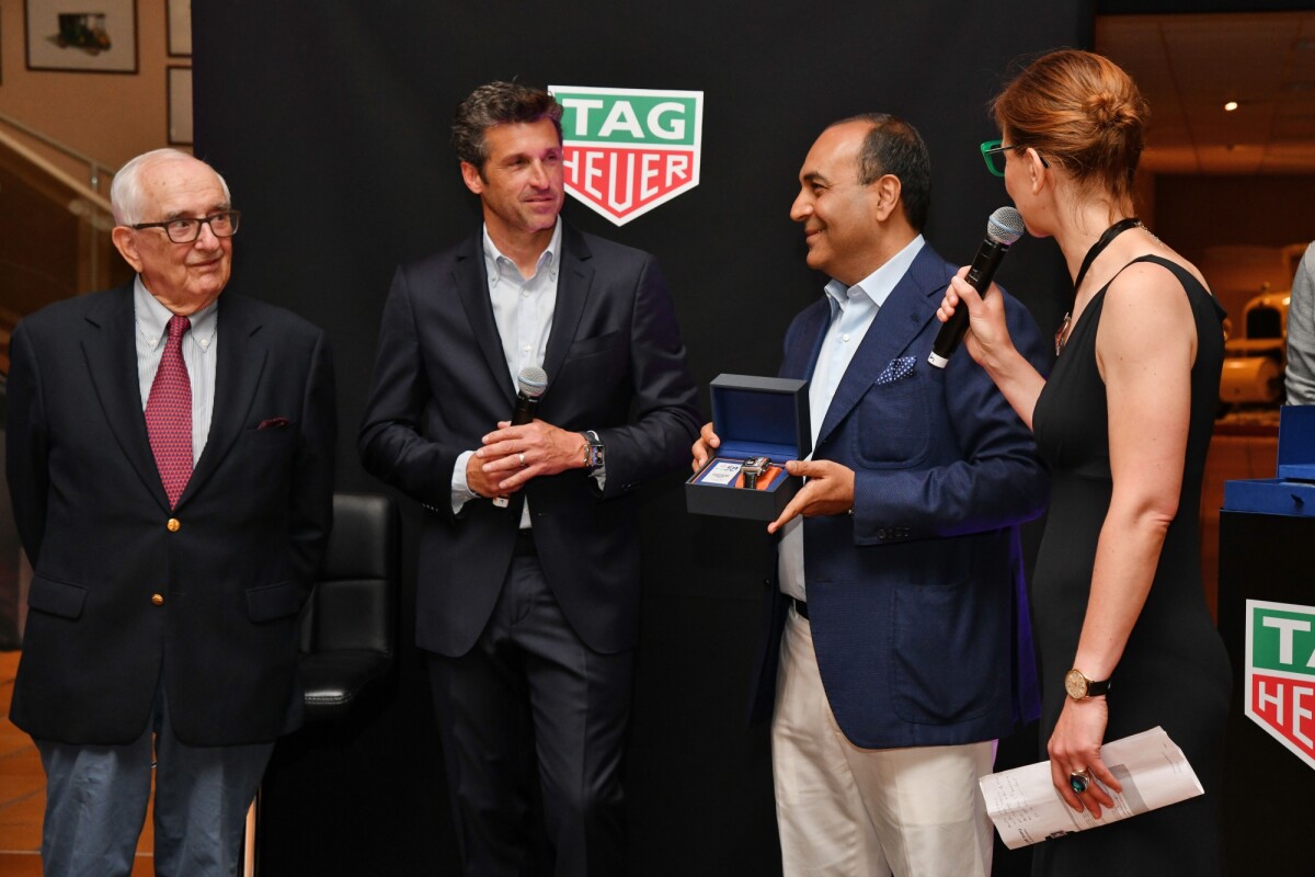 Photo : Jack Heuer, Patrick Dempsey et Sanjay Hinduja, président de ...