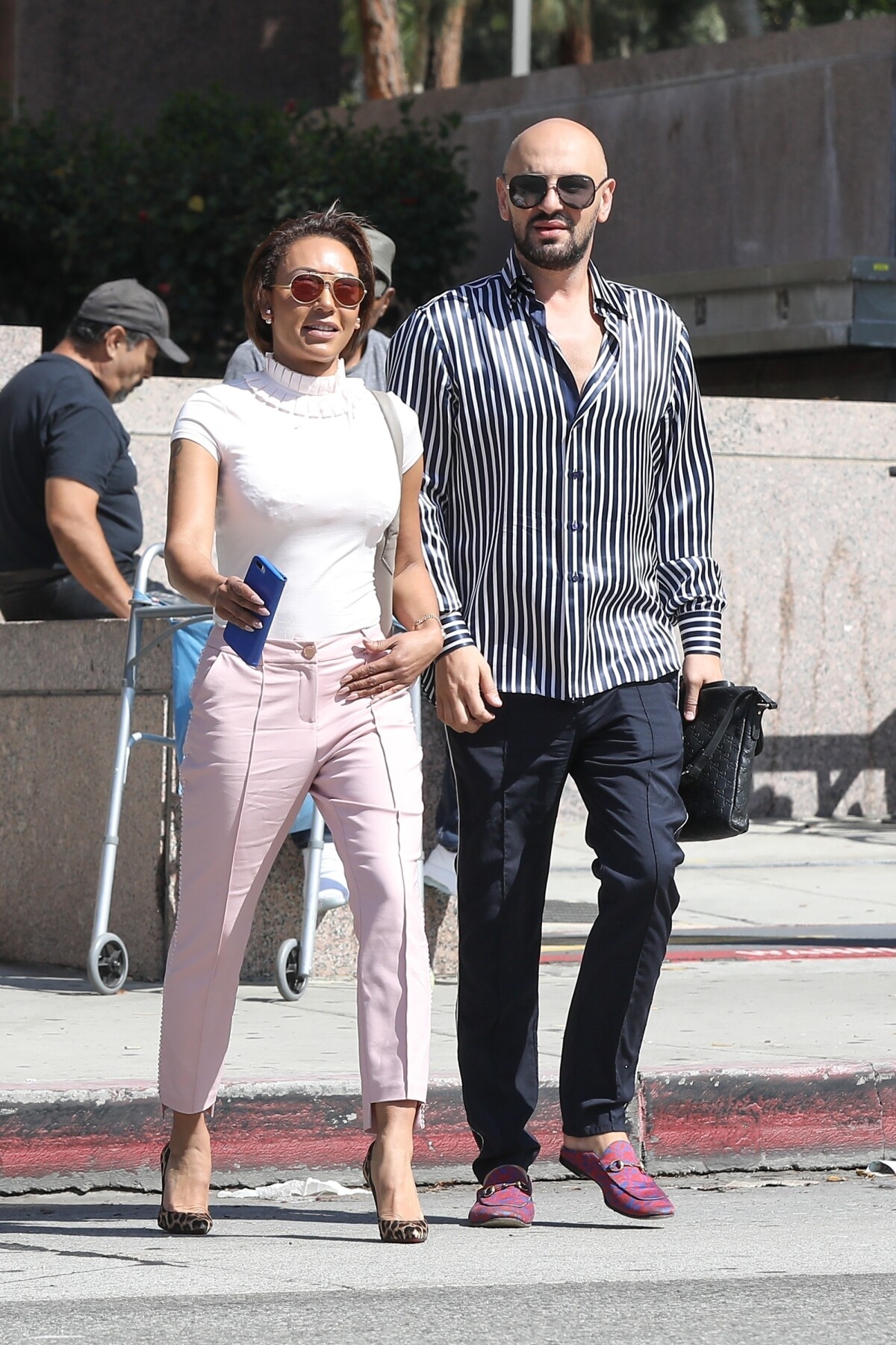Photo Exclusif Mel B Melanie Brown Et Son Ami Gary Madatyan Sortent Dun Tribunal à Los