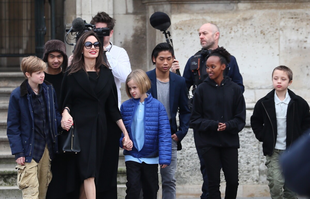 Photo Angelina Jolie Et Ses Enfants Zahara Pax Thien Shiloh