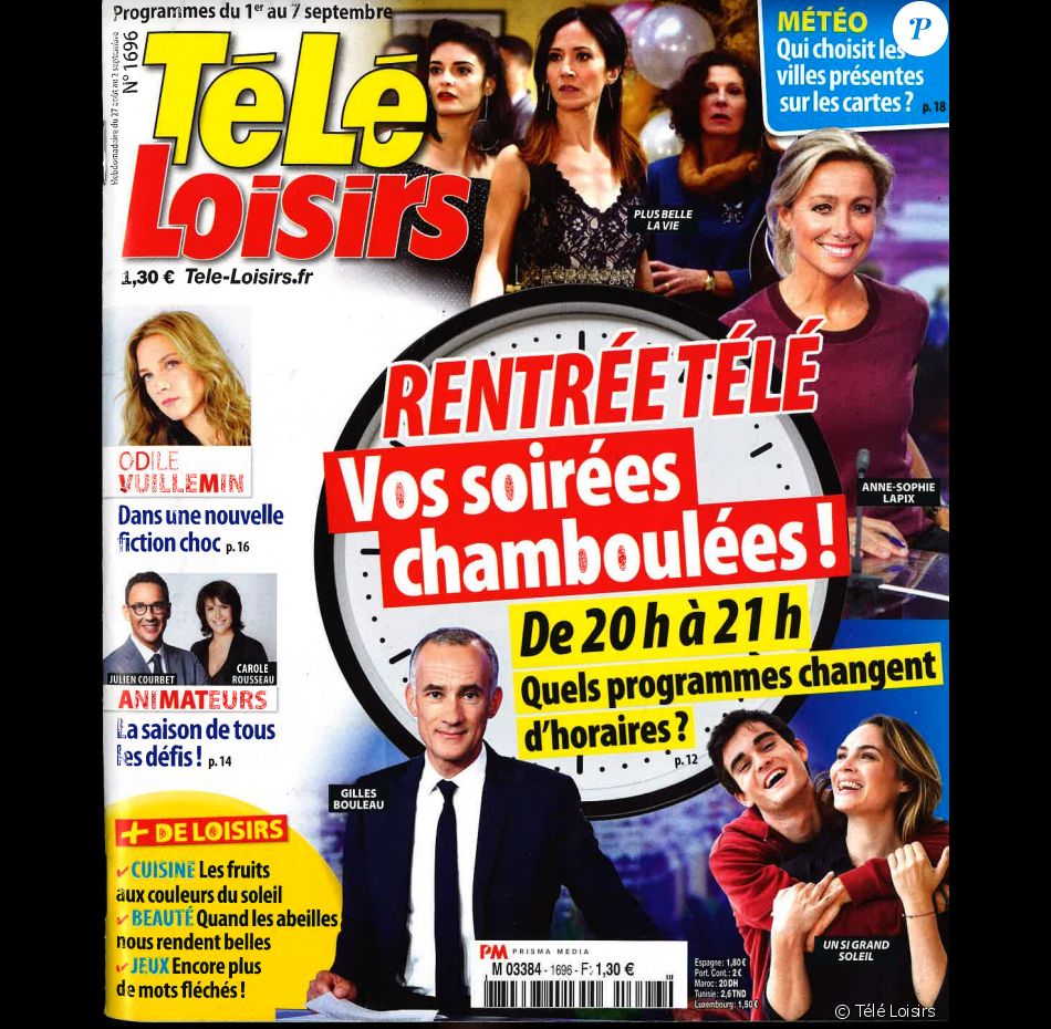 Couverture du magazine Télé Loisirs en kiosques lundi 27 août 2018 ... Couverture du magazine Télé Loisirs en kiosques lundi 27 août 2018 ...