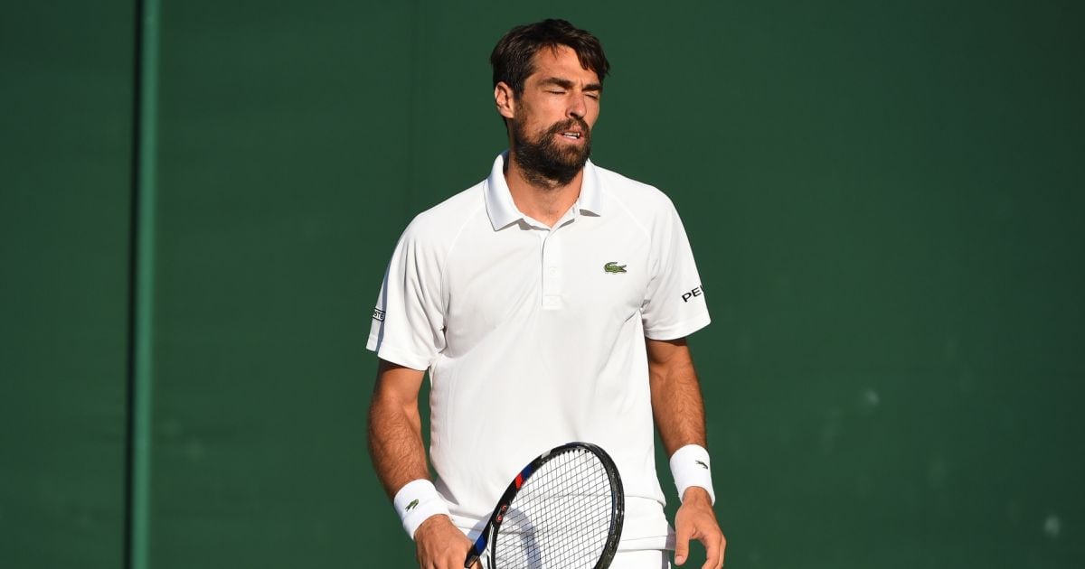 Jérémy Chardy à Wimbledon en juillet 2018. - Purepeople