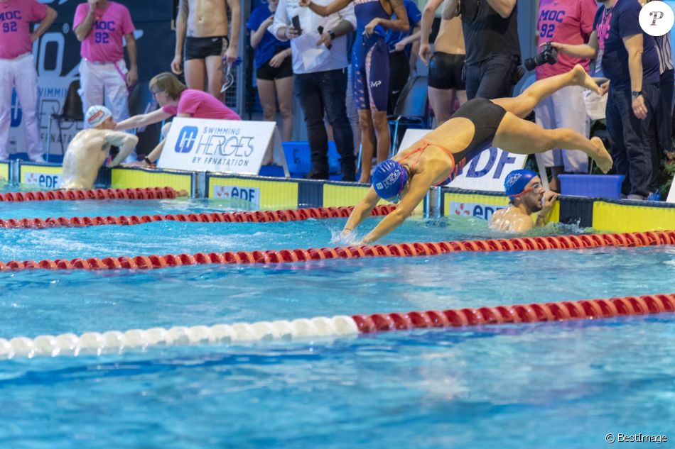 Estelle Denis lors du Challenges Swimming Heroes pour l'UNICEF lors du ...