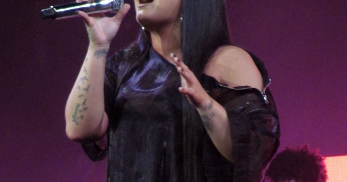Demi Lovato en concert à l'O2 Arena à Londres, le 25 juin 2018 ...