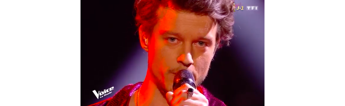 Photo : Sidoine, Team Jenifer, lors de la finale de "The Voice 8" le 6 ...