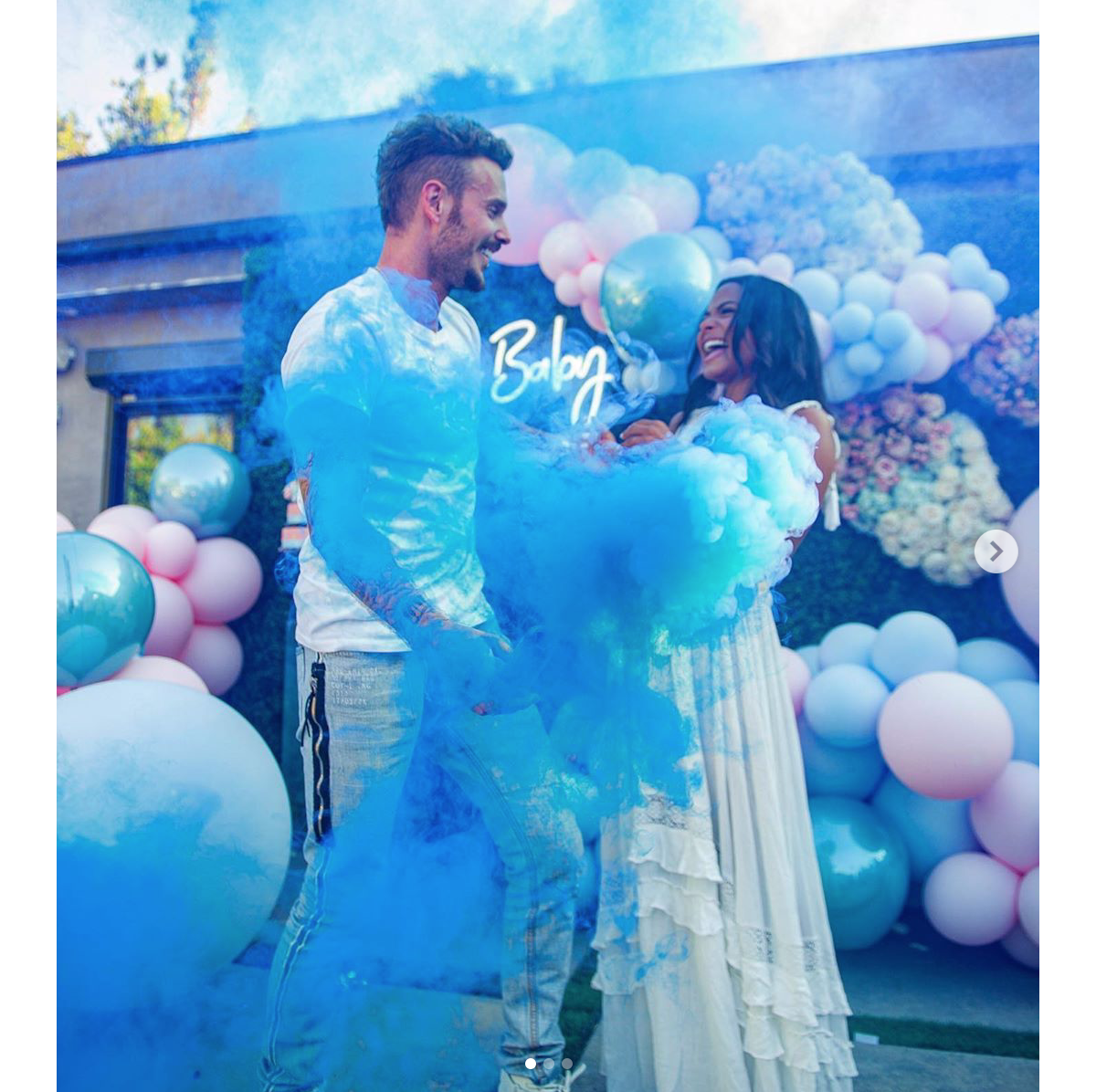 Photo : Christina Millian, enceinte, et Matt Pokora découvrent le sexe de leur bébé. Août 2019 ...