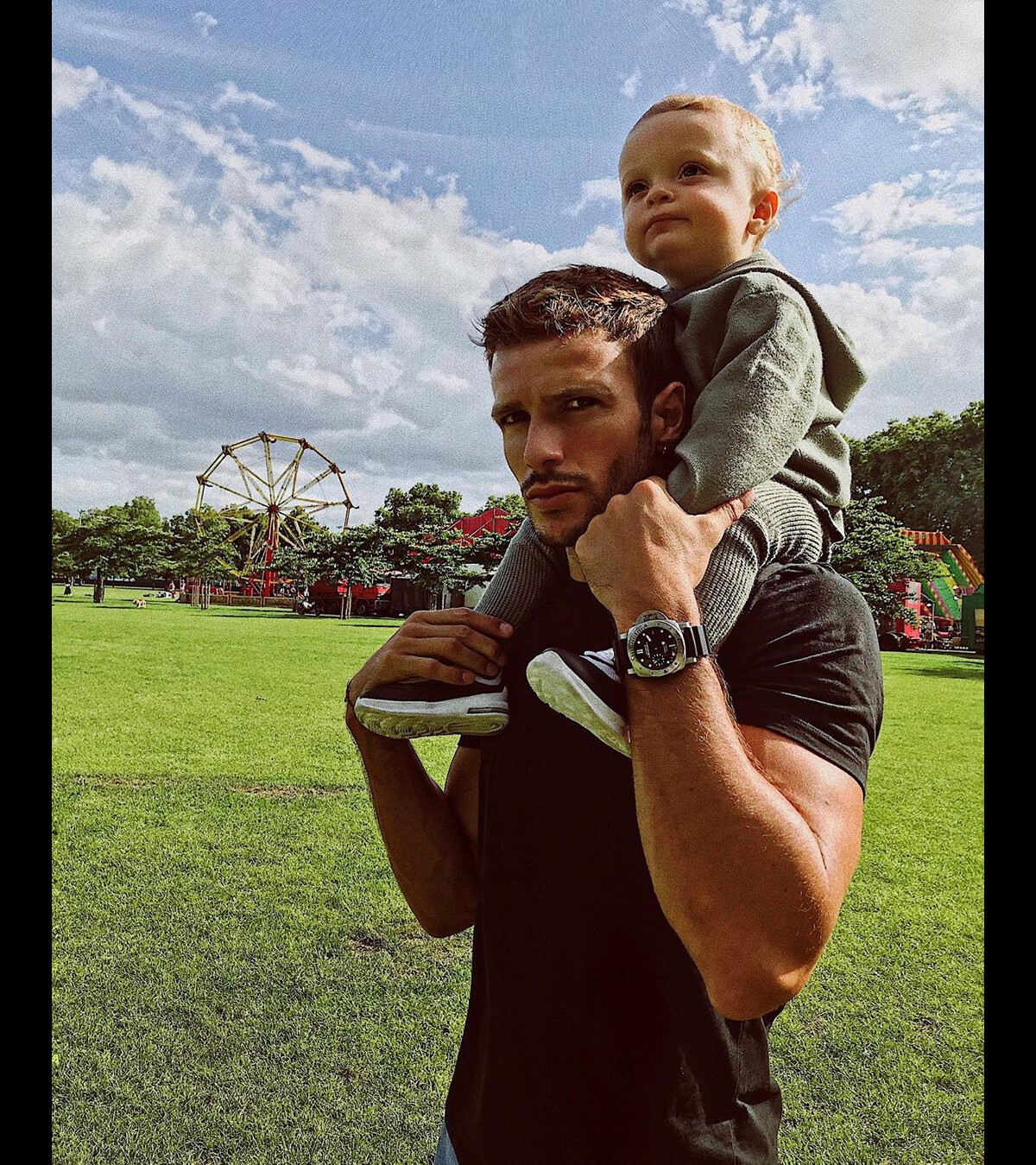 Photo : Hugo Philip avec son fils Marlon sur Instagram, le 17 août 2019 ...