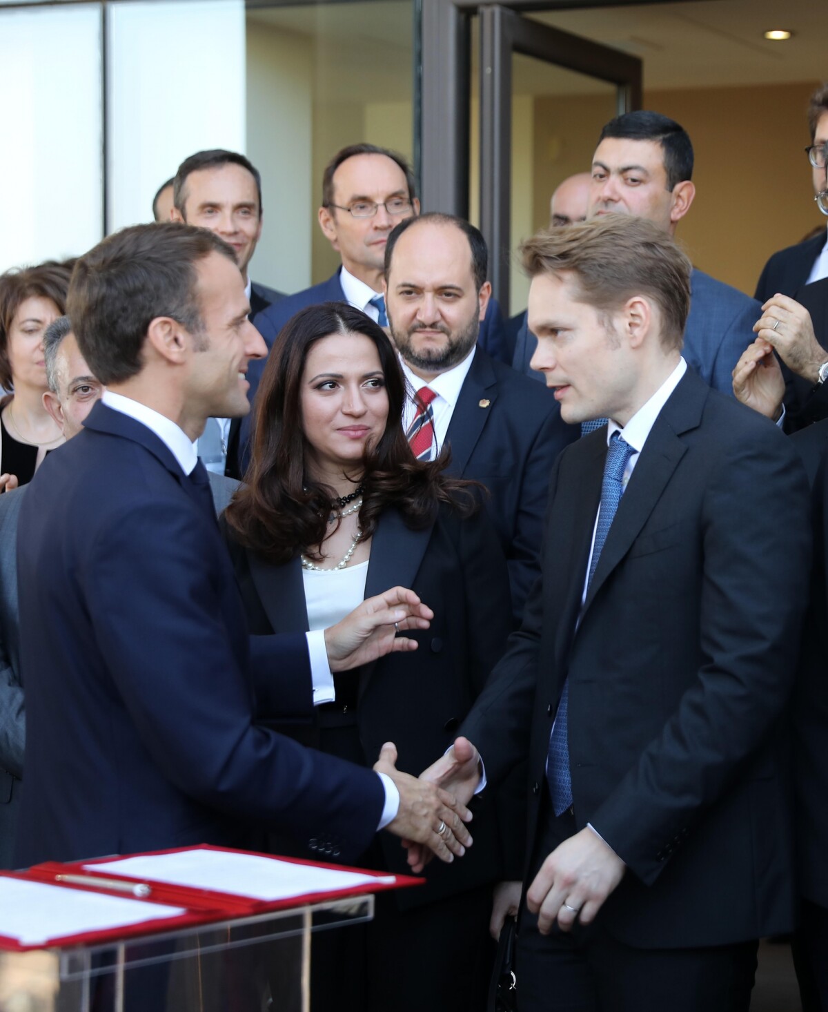 Photo : Le président de la République française Emmanuel Macron ...