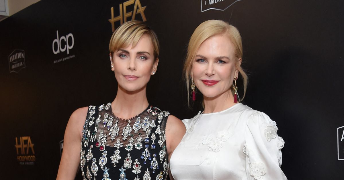 Charlize Theron et Nicole Kidman lors des 23e Hollywood Film Awards au ...