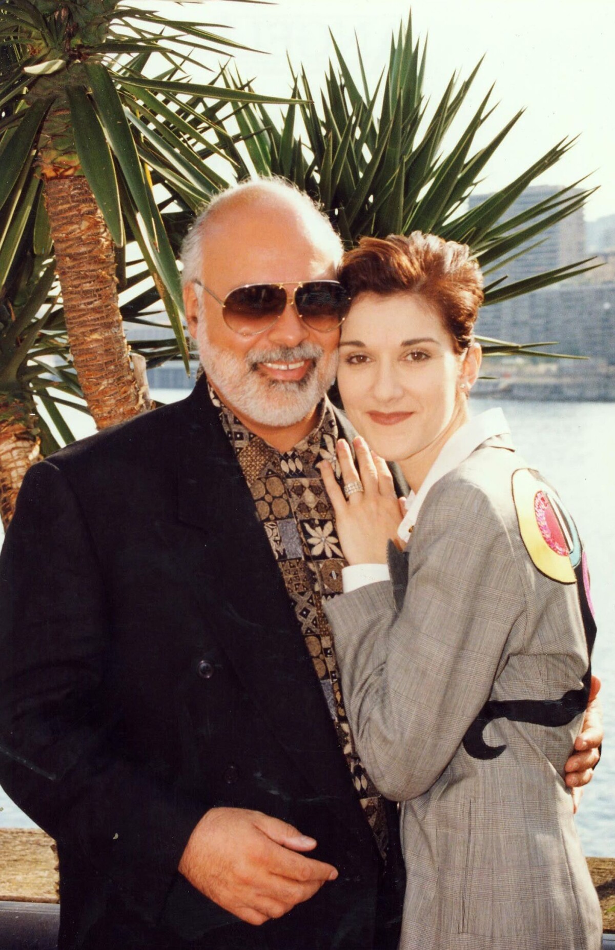 Photo : Céline Dion et René Angelil à Monte-Carlo en 1995. - Purepeople