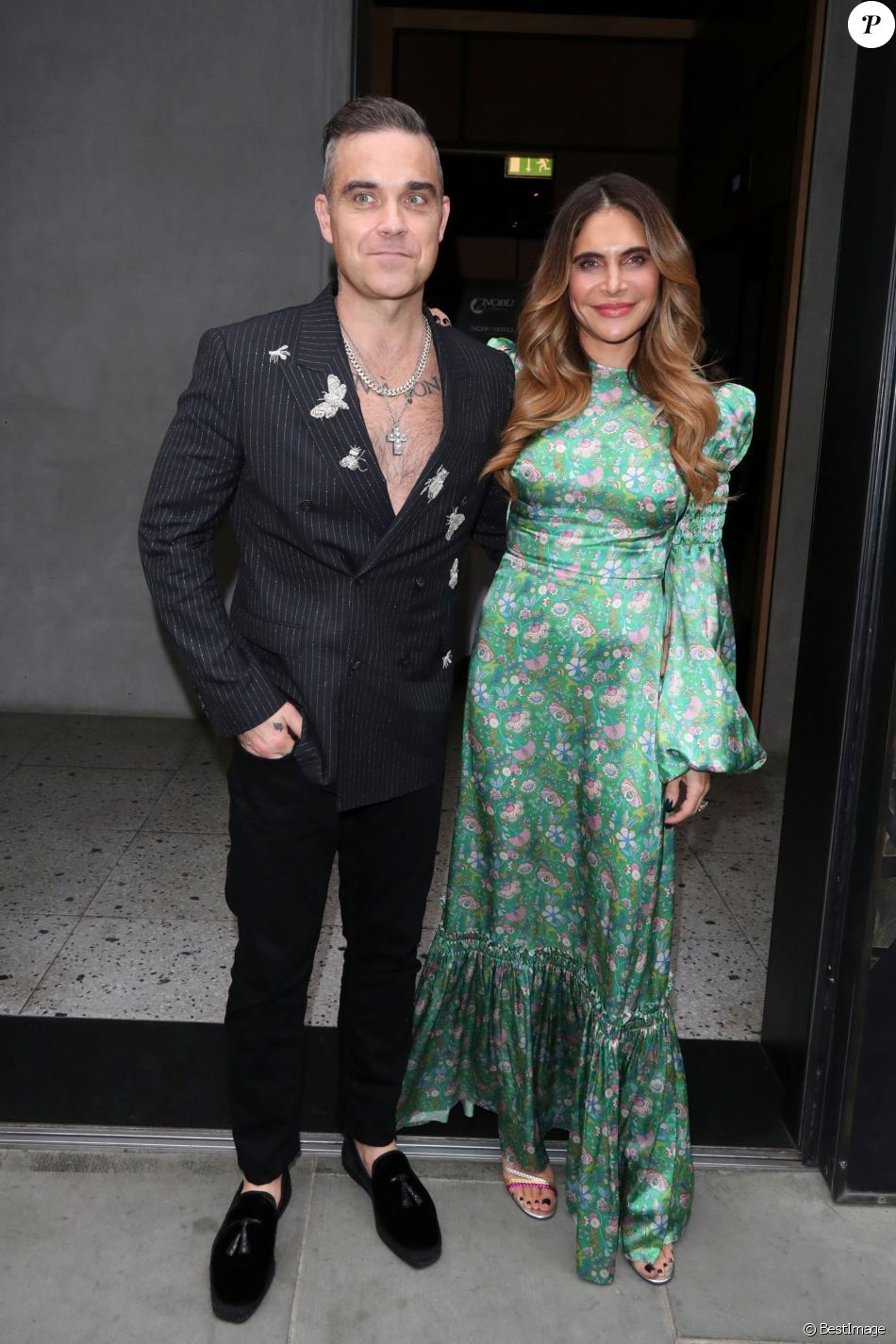 Robbie Williams et sa femme Ayda Field arrivent à la soirée ITV Summer ...