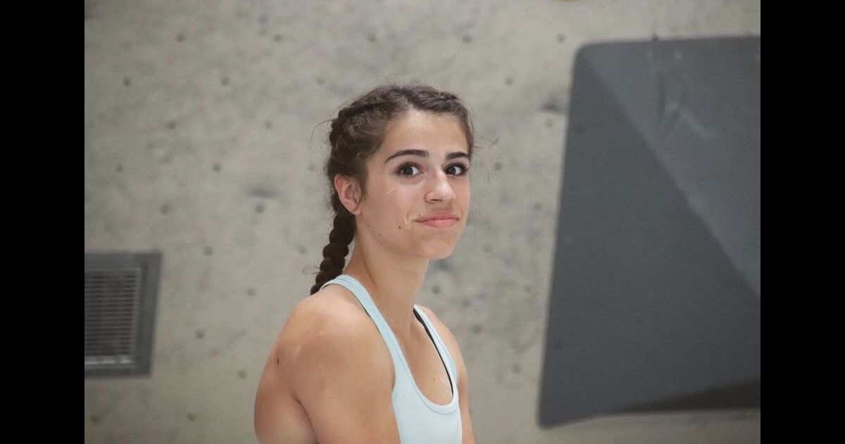 Luce Douady le 6 janvier 2019. Grand espoir de l'escalade, elle est ...