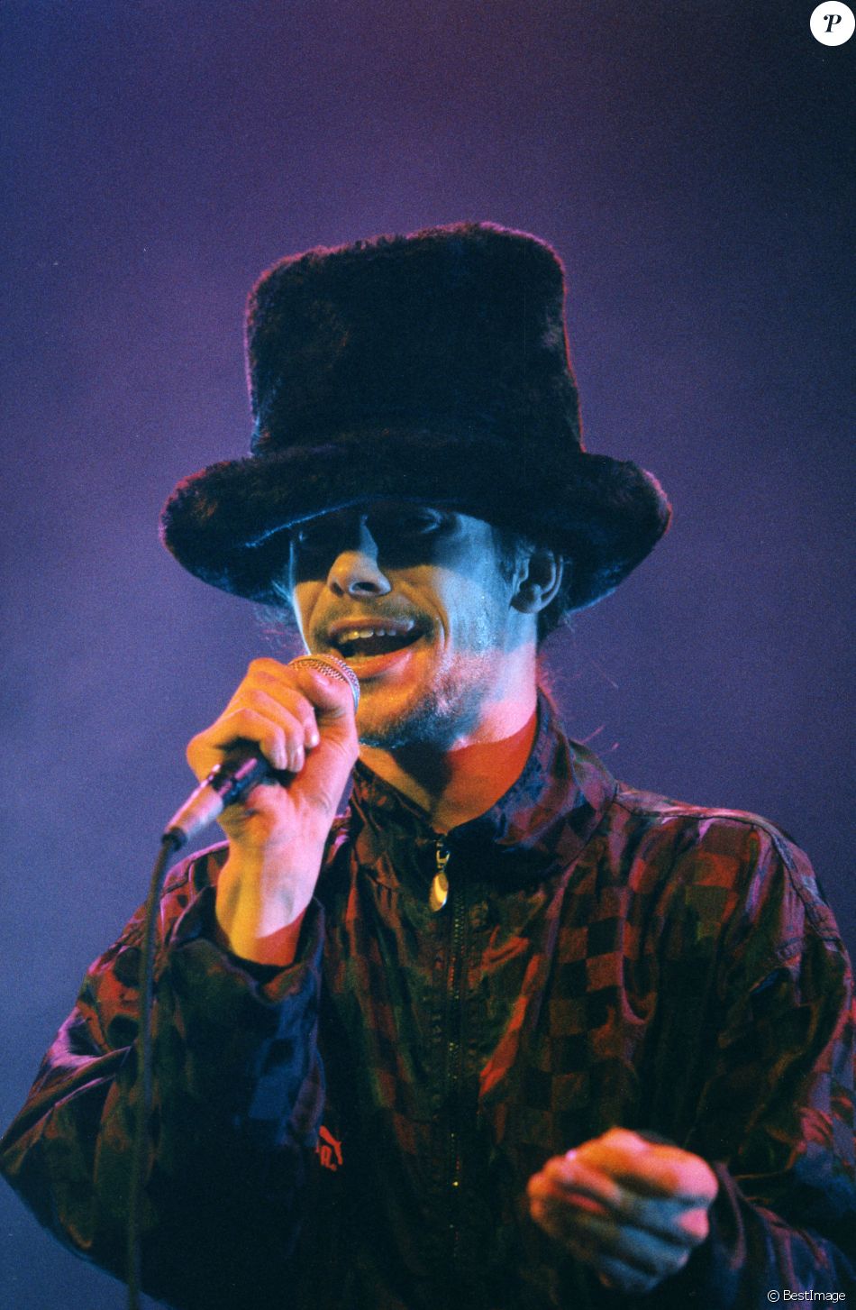 Jamiroquai en concert au Zénith de Paris, en 1996. - Purepeople