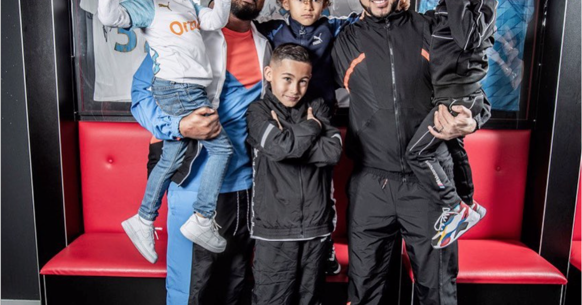 Dimitri Payet, ses trois fils Pharrell, Milan et Noa, le rappeur Alonzo ...