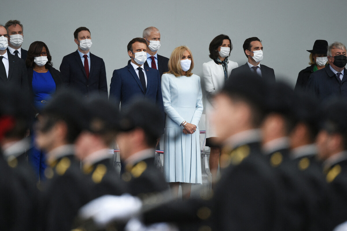 Photo : Le Premier ministre, Jean Castex, le président de la République ...