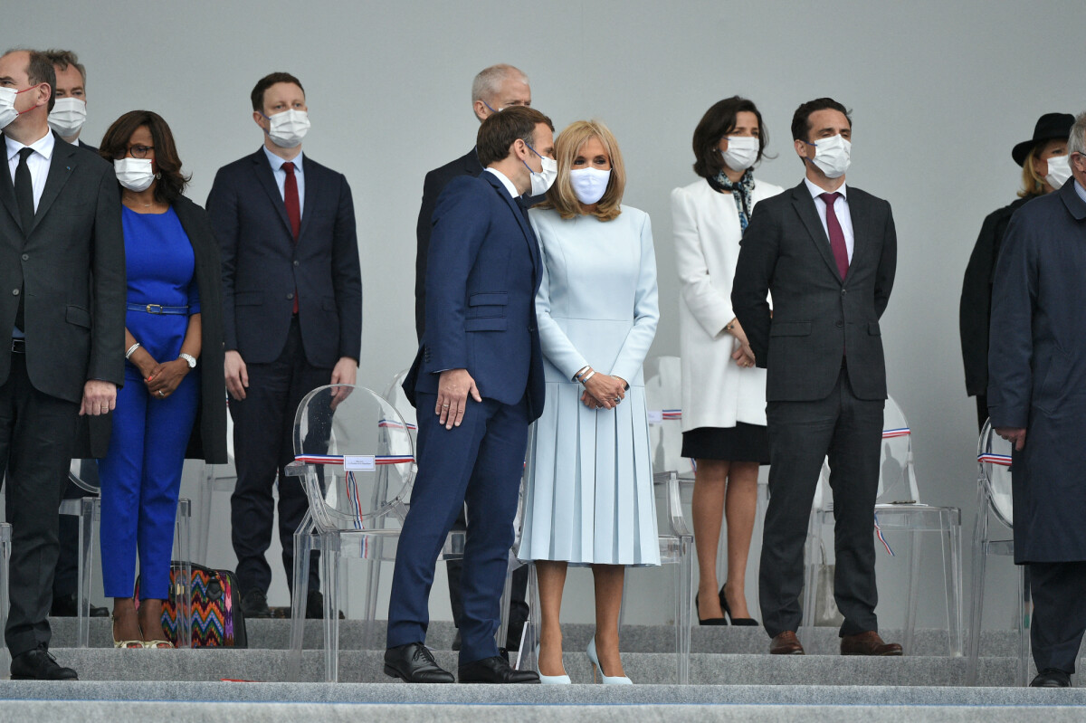Photo : Le Premier ministre, Jean Castex, le président de la République ...