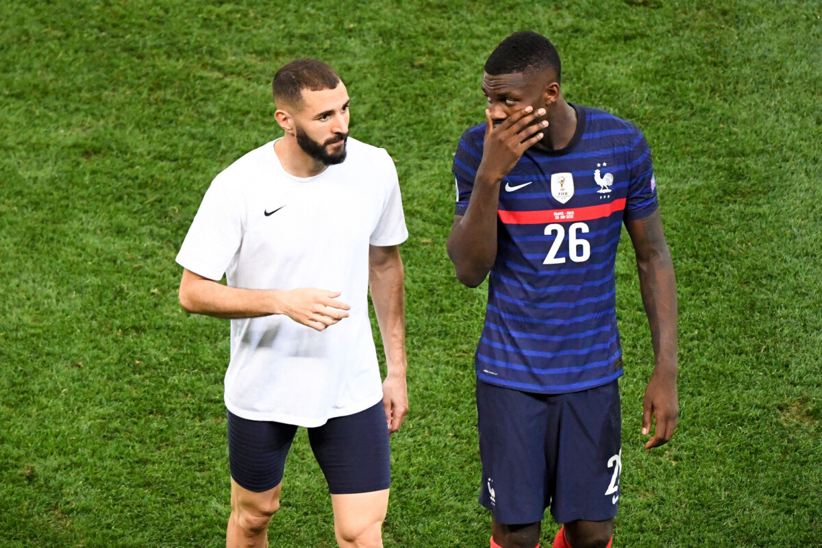 Photo : Karim Benzema et Marcus Thuram - Match de football de l'Euro ...