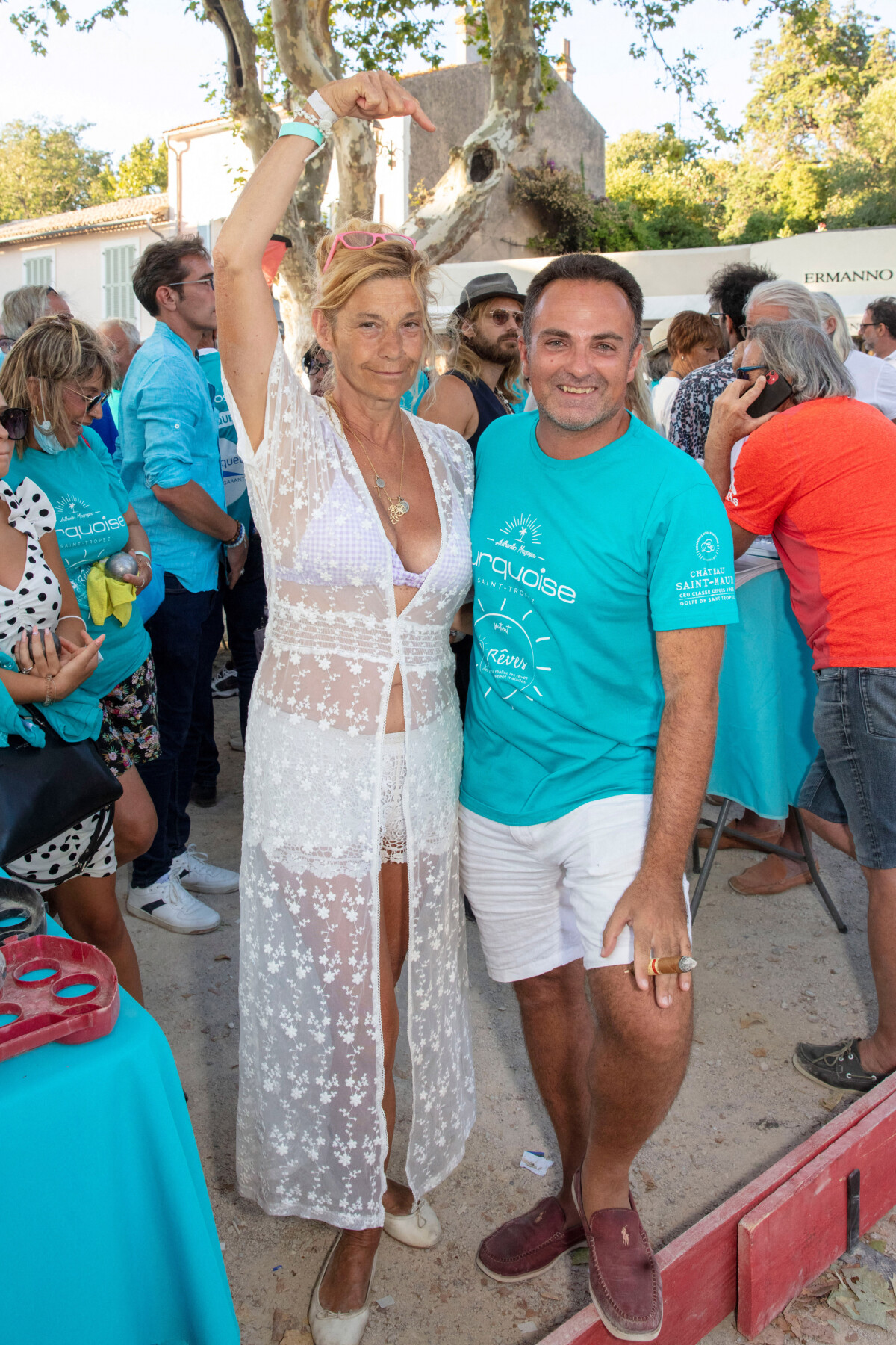 Photo : Frigide Barjot et Laurent Amar - Tournoi de pétanque de la ...
