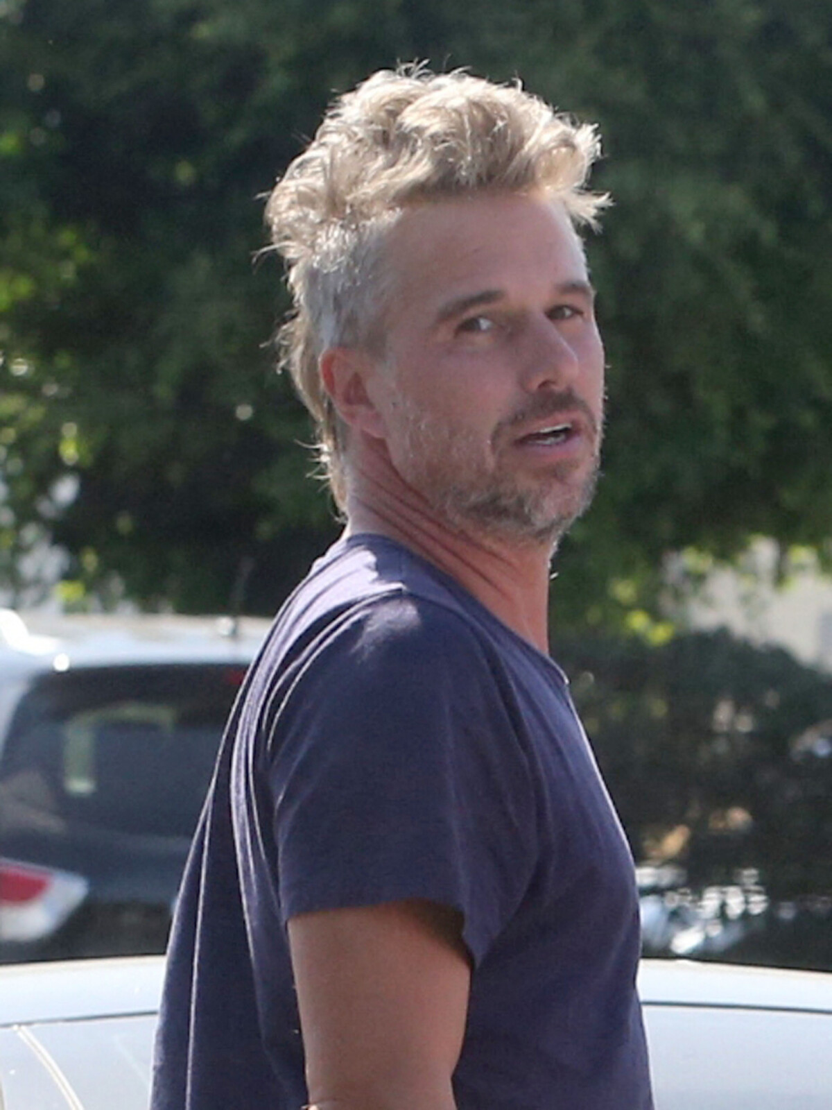 Photo : Jason Trawick dans un parking de West Hollywood. Le 15 juillet ...