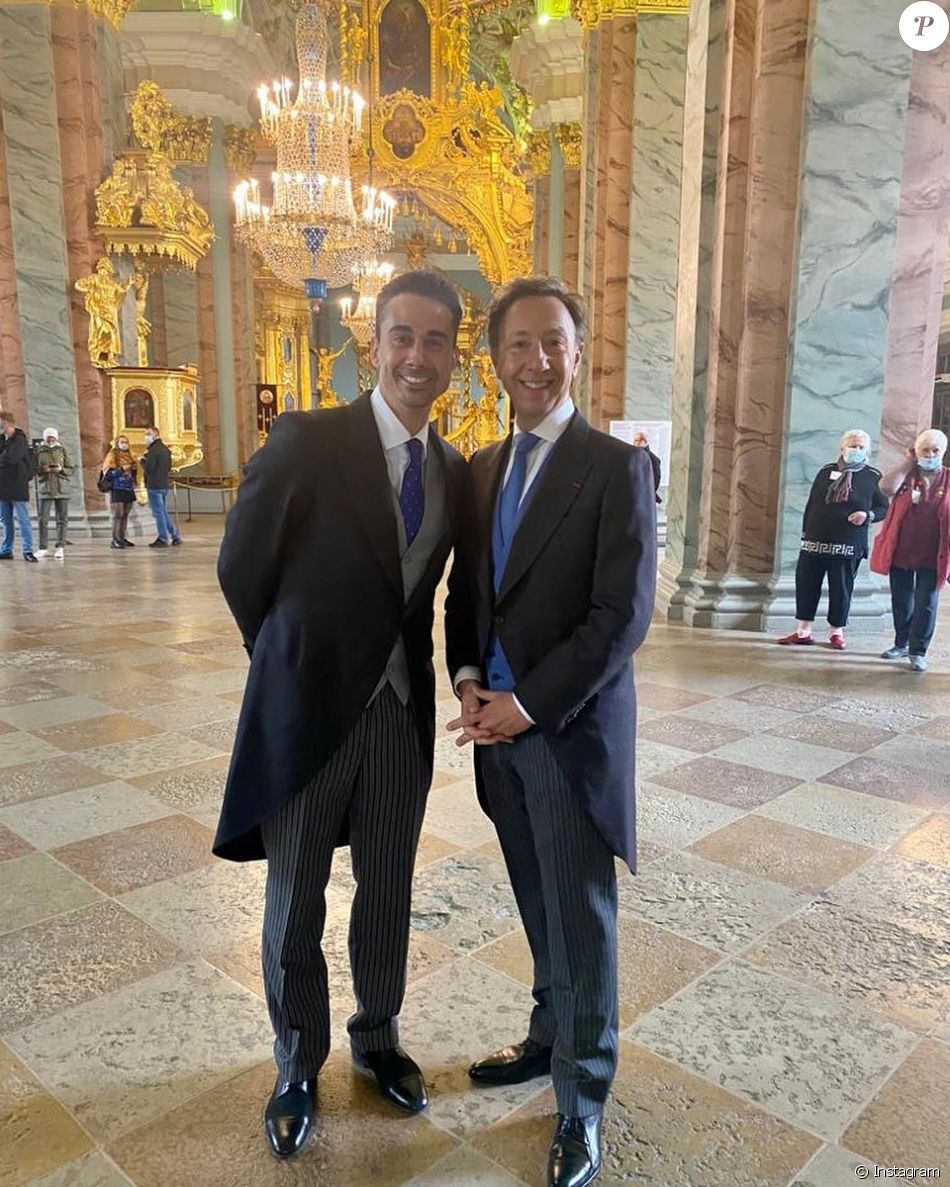 Stéphane Bern et son compagnon Yori Bailleres au mariage royal du grand ...