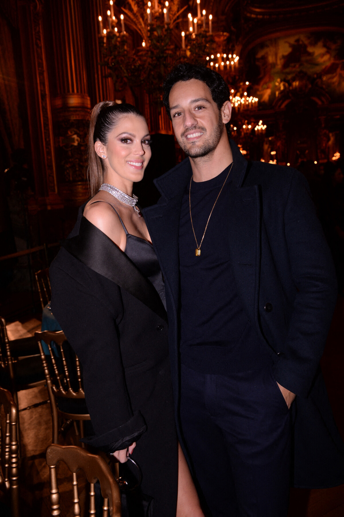 Photo : Exclusif - Iris Mittenaere et son compagnon Diego El Glaoui - Dîner Etam après le défilé ...