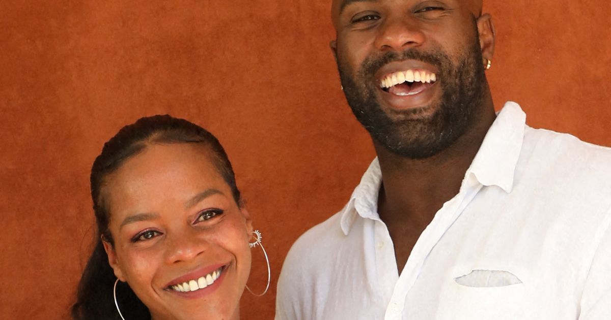 Teddy Riner et sa femme Luthna Plocus au village lors des ...