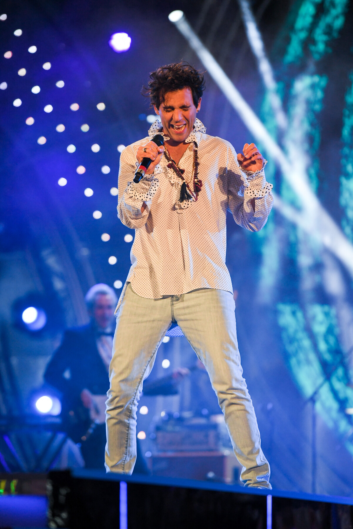 Photo : Mika en concert lors de la 70ème édition du festival de Sanremo ...