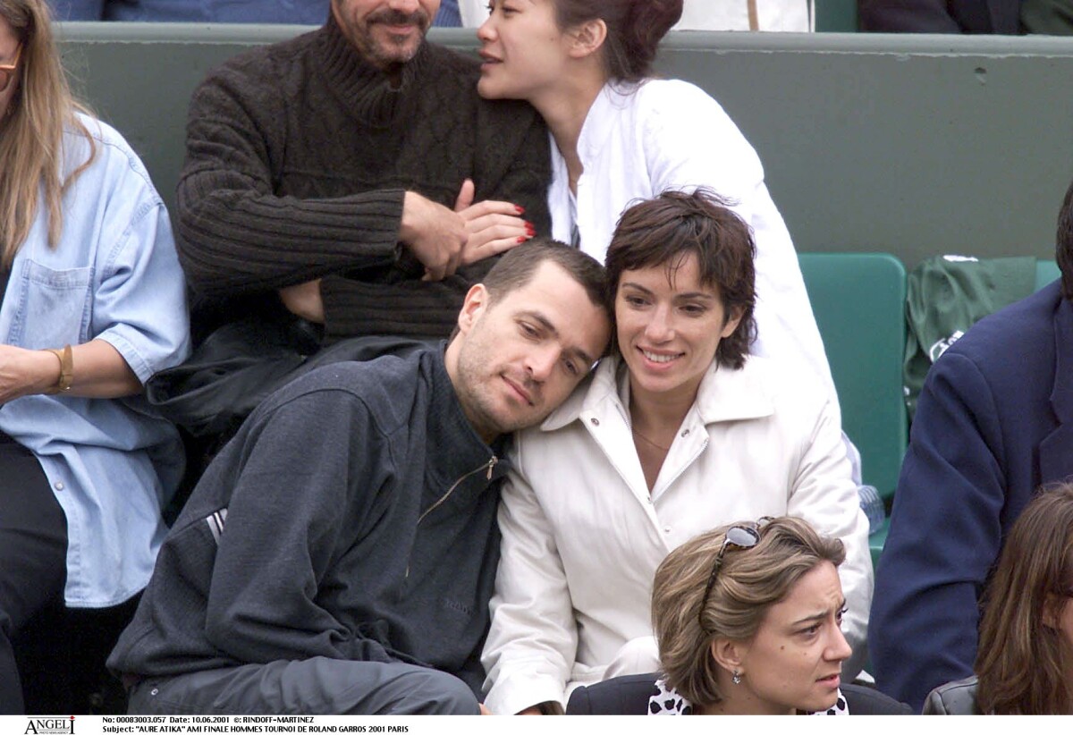 Photo : Aure Atika et Philippe "Zdar" à Roland Garros, le 10 juin 2001 ...