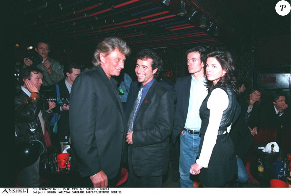 Johnny Hallyday, Caroline Barclay et Bernard Montiel au 4ème Bal Annuel ...