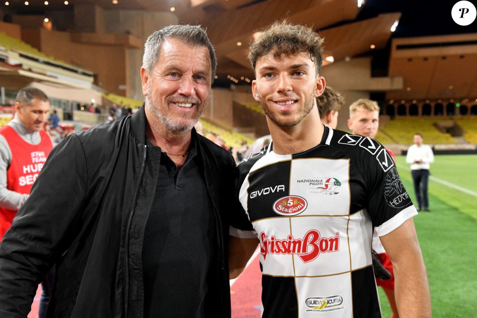 Pascal Olmeta et Pierre Gasly lors de la 29ème édition du World Stars Football Match au Stade ...