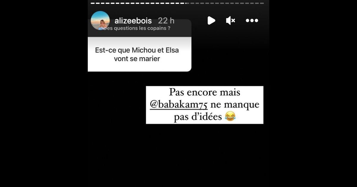 La story d'Alizée Bois sur Instagram vendredi 16 septembre 2022 ...