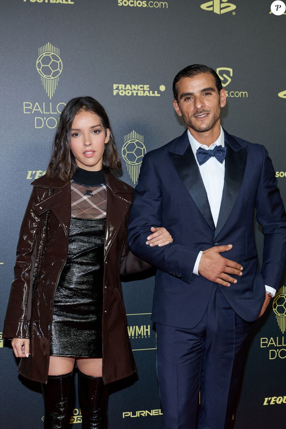 Sofiane Zermani (Fianso) et Lyna Khoudri - Photocall de la 66ème cérémonie du Ballon d'Or au ...