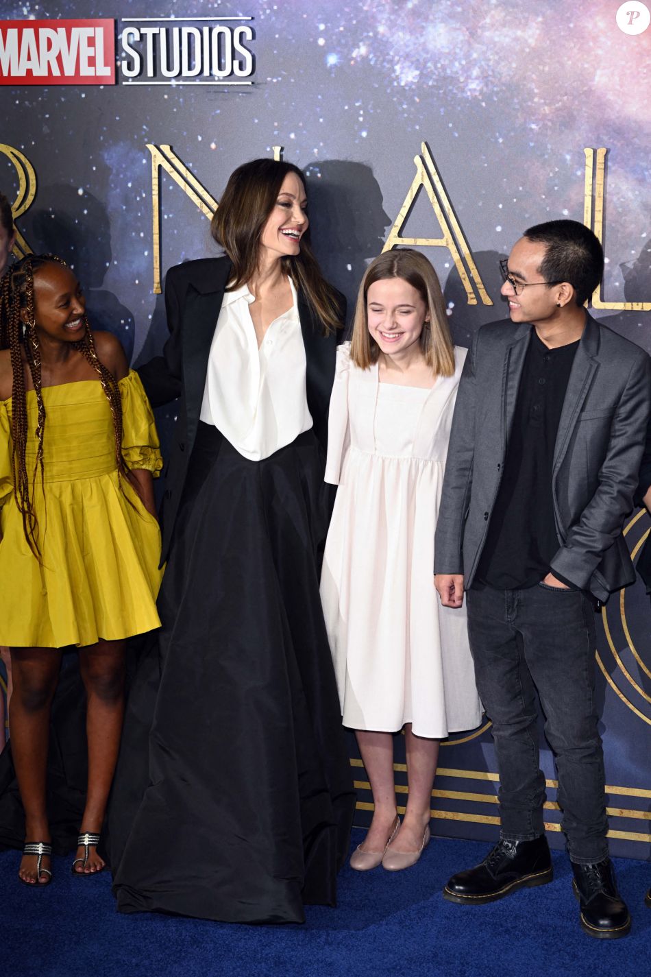 Angelina Jolie Et Ses Enfants Zahara Vivienne Et Maddox Au Photocall