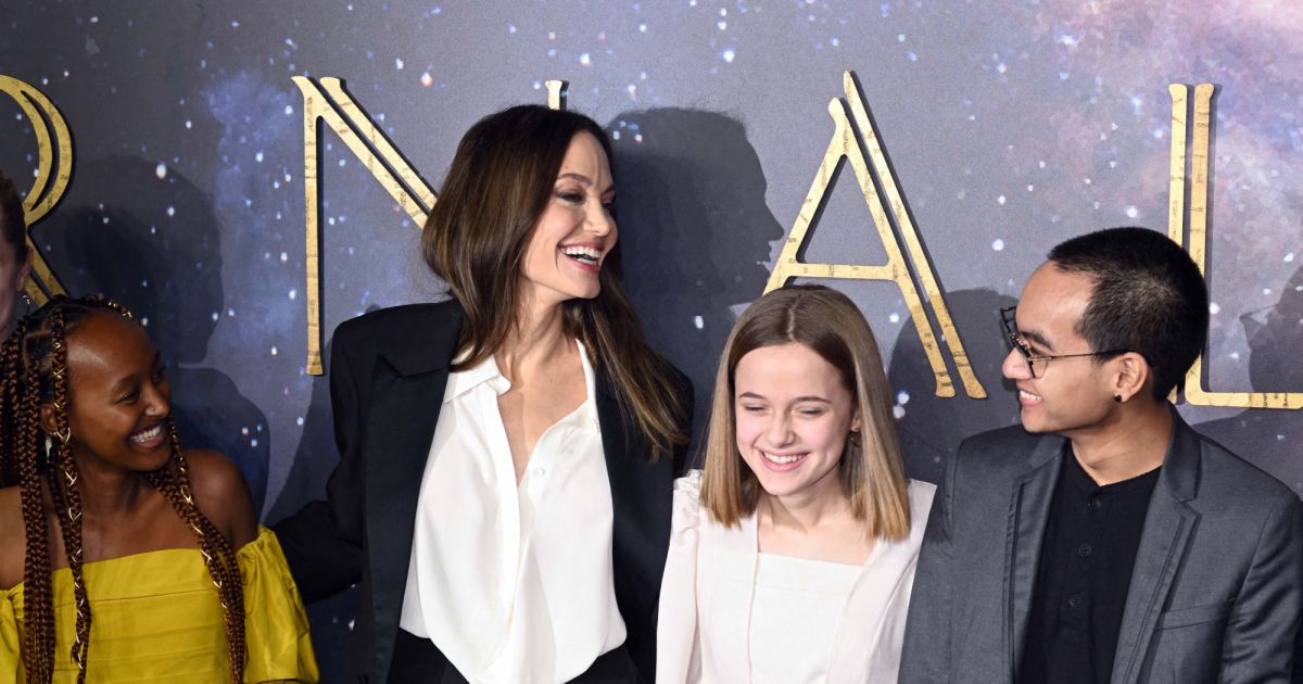 Angelina Jolie Et Ses Enfants Zahara Vivienne Et Maddox Au Photocall
